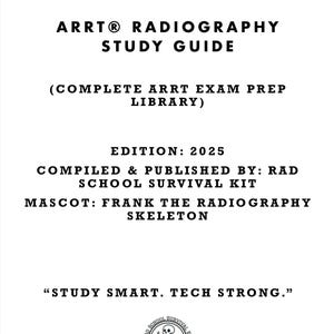 ARRT Study Guide - Rad School Survival Kit Series - Etsy