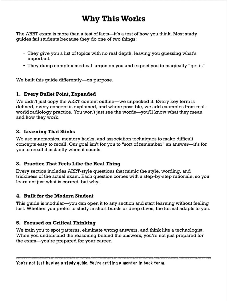ARRT Study Guide - Rad School Survival Kit Series - Etsy