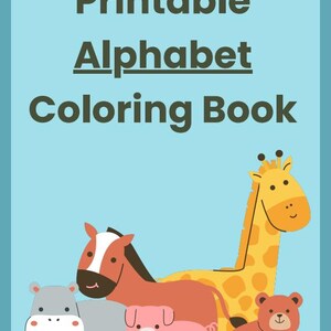 Digital/printable Alphabet Coloring Book - Etsy