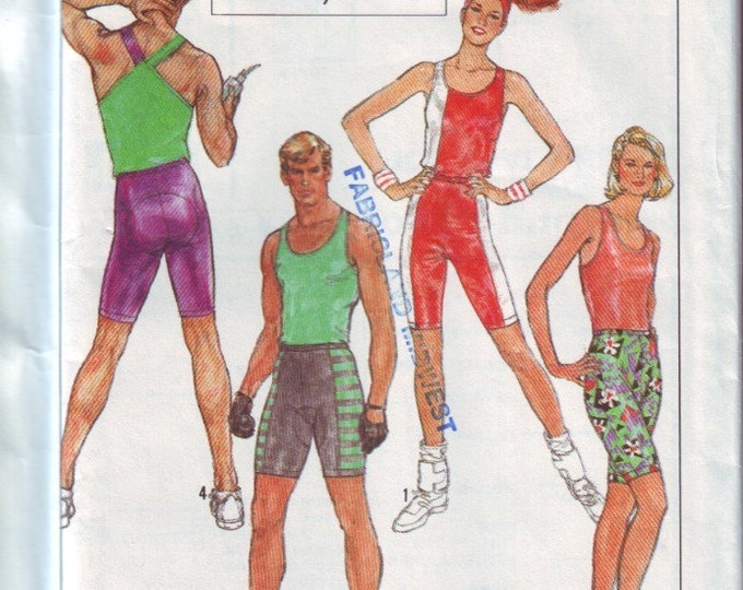 Simplicity 8562, Vintage 80s Workout Wear Pattern for Men and Women ...