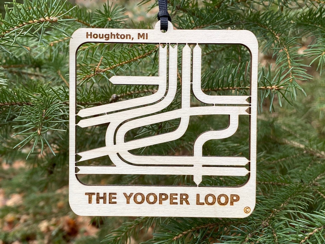 Yooper Loop Houghton MI Wood Ornament - Etsy