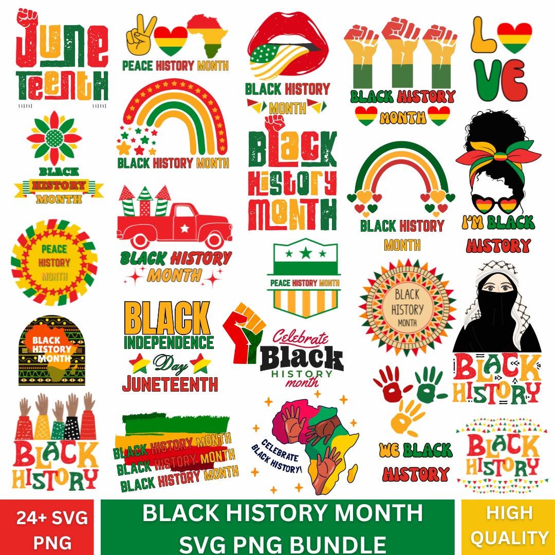 Black History Month Png Bundle,juneteenth Png Bundle,black People ...