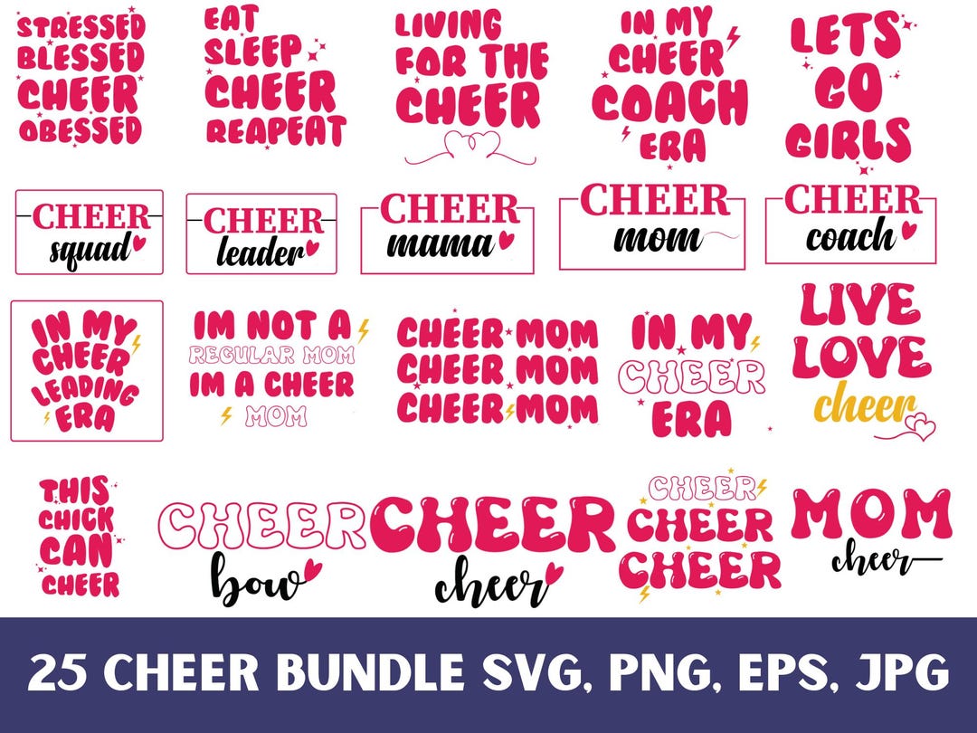 Cheer Svg Bundle Cheerleading Svg Cheer Svg Cheer Squad Svg Cheer Team ...