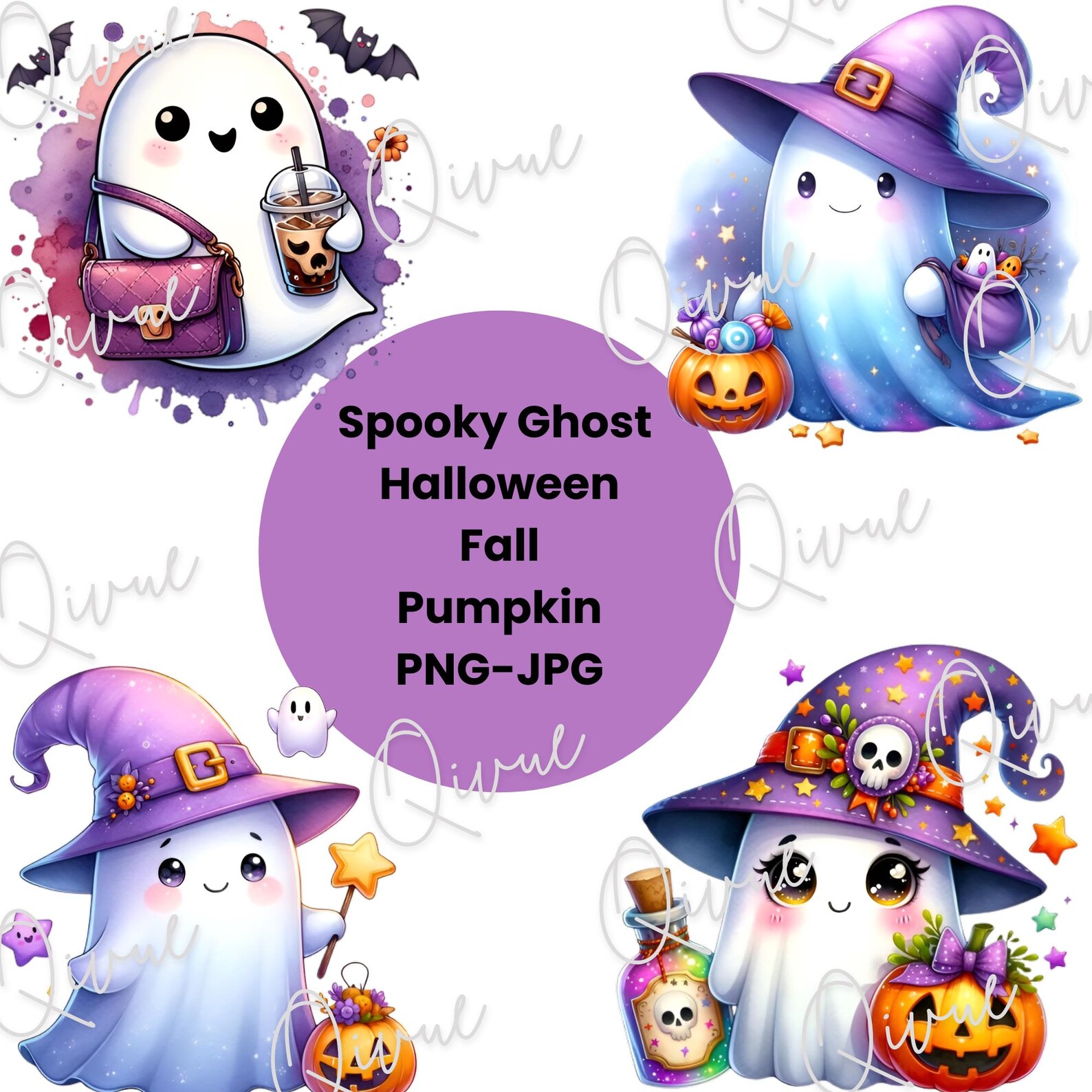 Retro Coquette Halloween Png, Retro Floral Ghosts Png, Cute Halloween ...