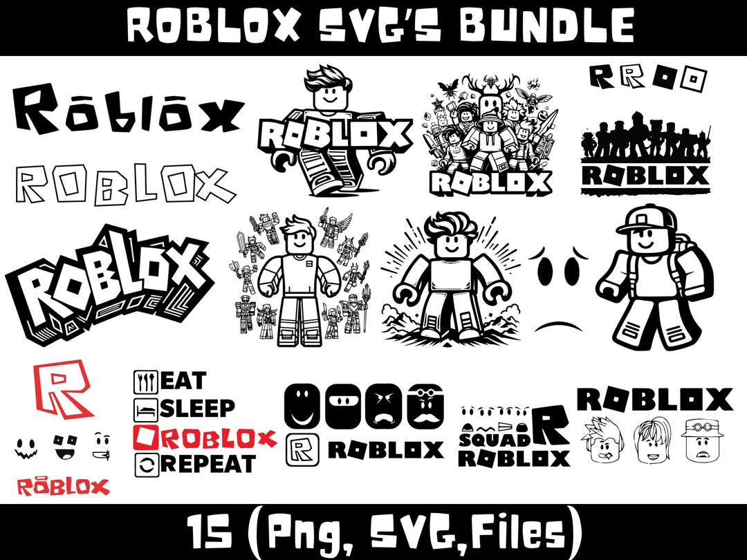 Roblox Svg Bundle, Roblox Font, Roblox Digital Download Image, Roblox ...