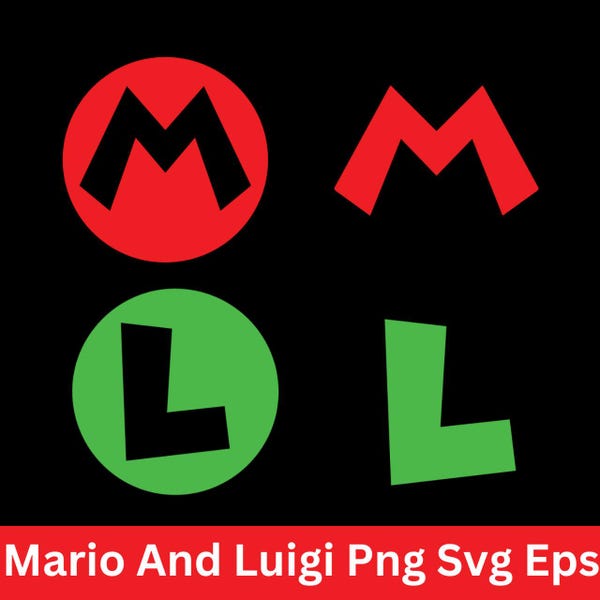 Mario M Logo Svg - Etsy
