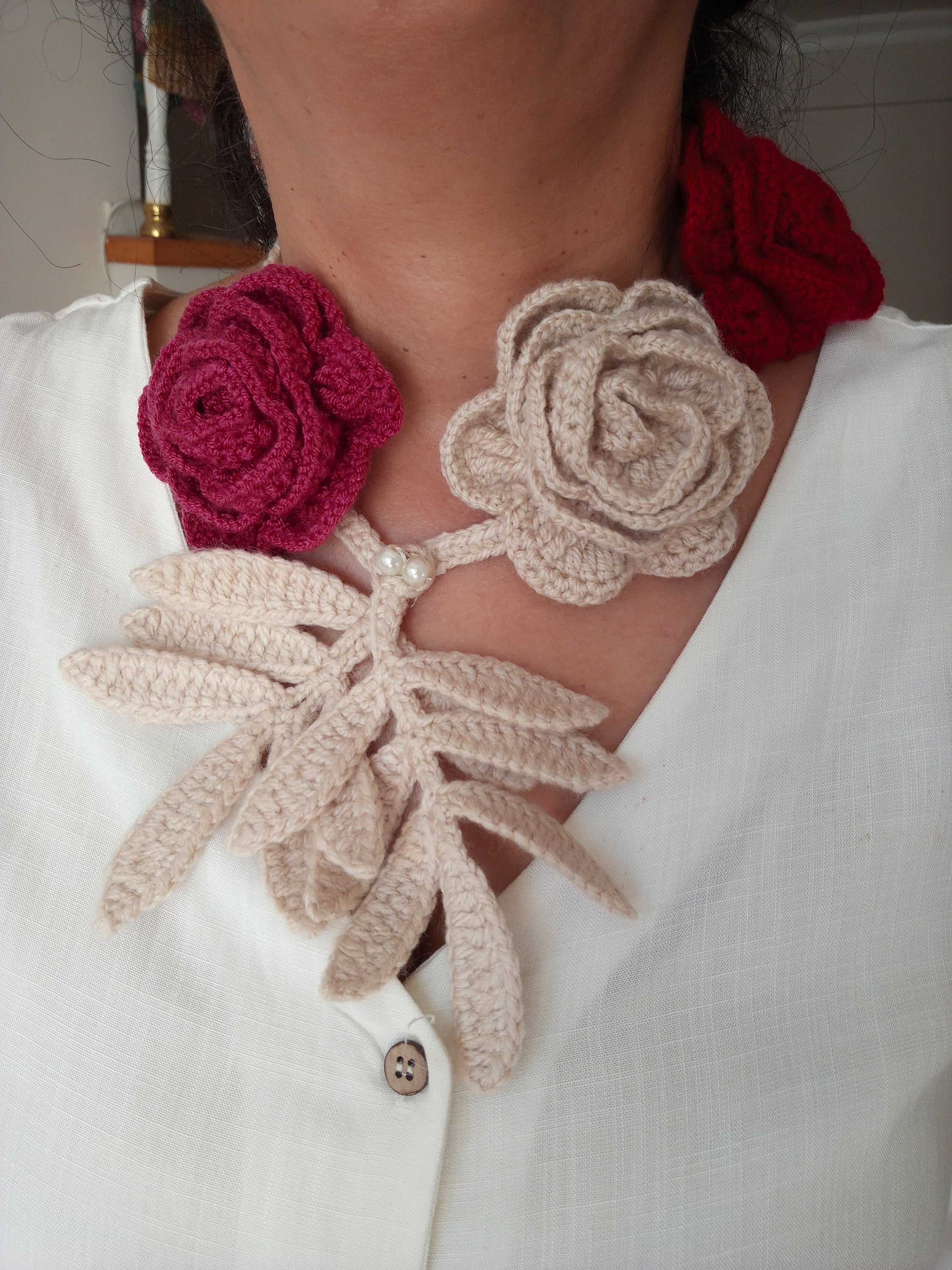 New Crochet Flower Necklace-necklace Accessories-handmade Crochet ...