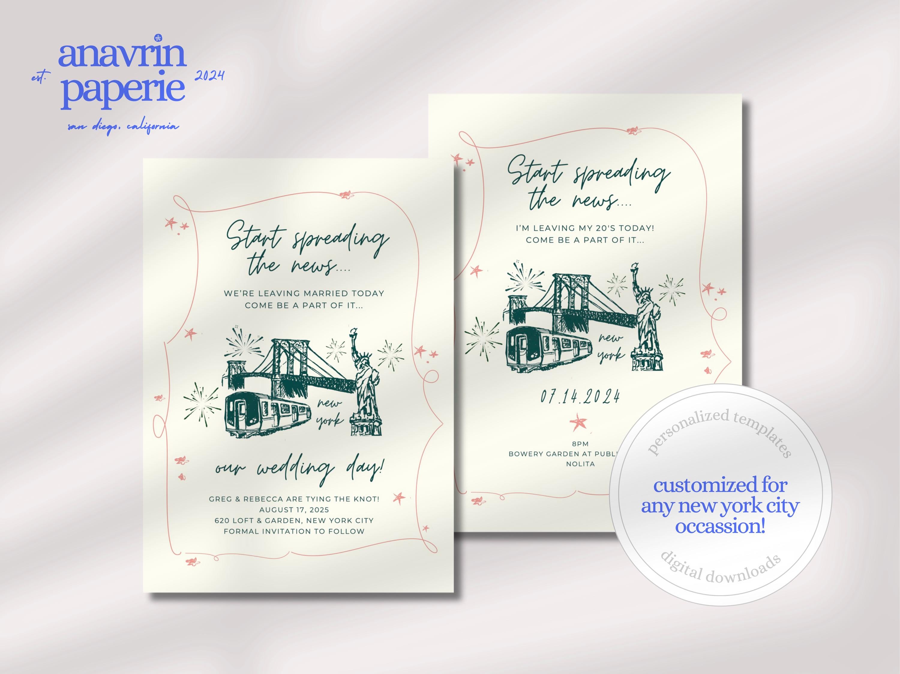 New York City Frank Sinatra Save the Date Sophisticated Invitation ...
