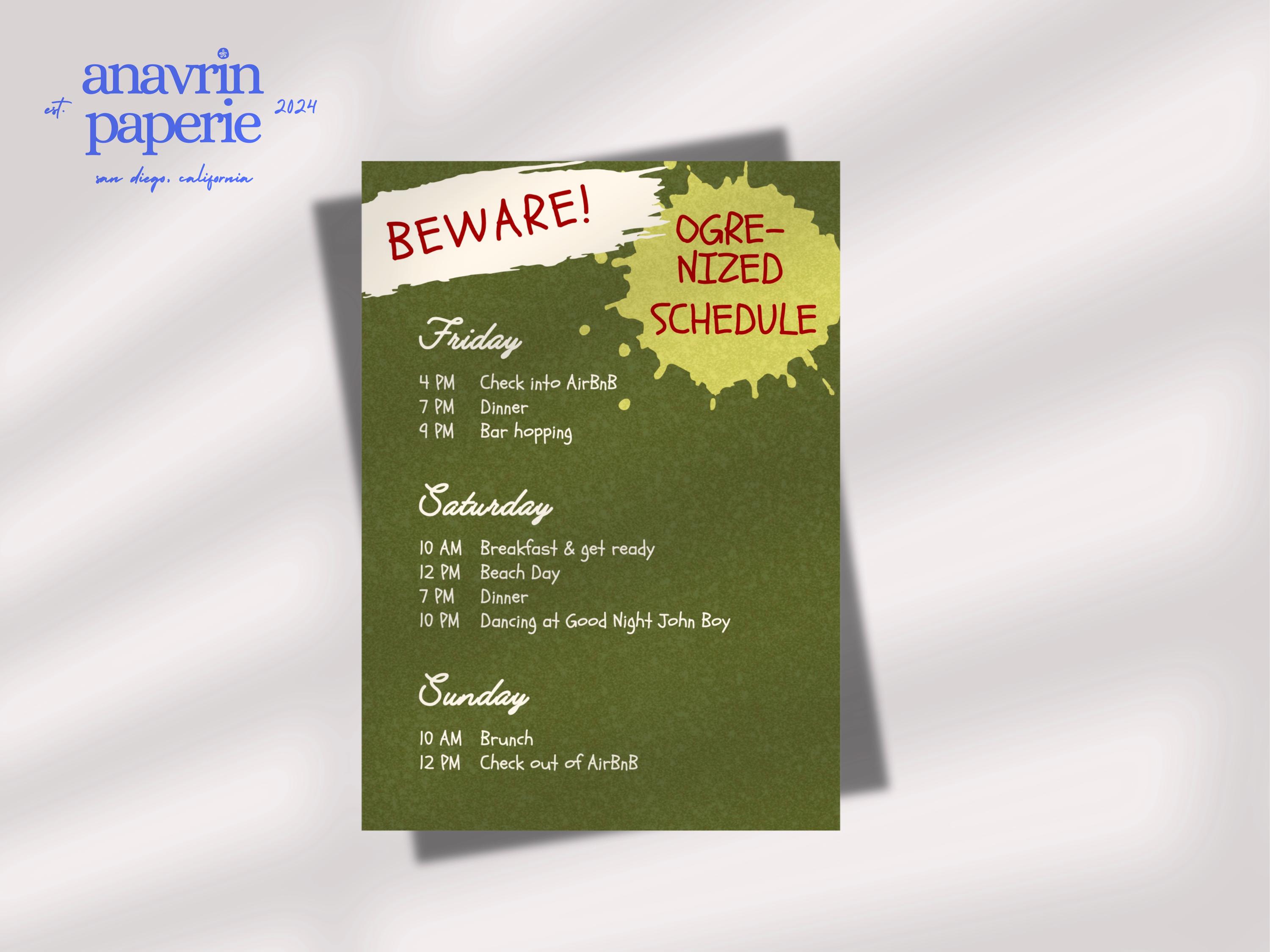 Shrek Swamp Whimsical Ogre Party Invitations, | Custom Templates for ...