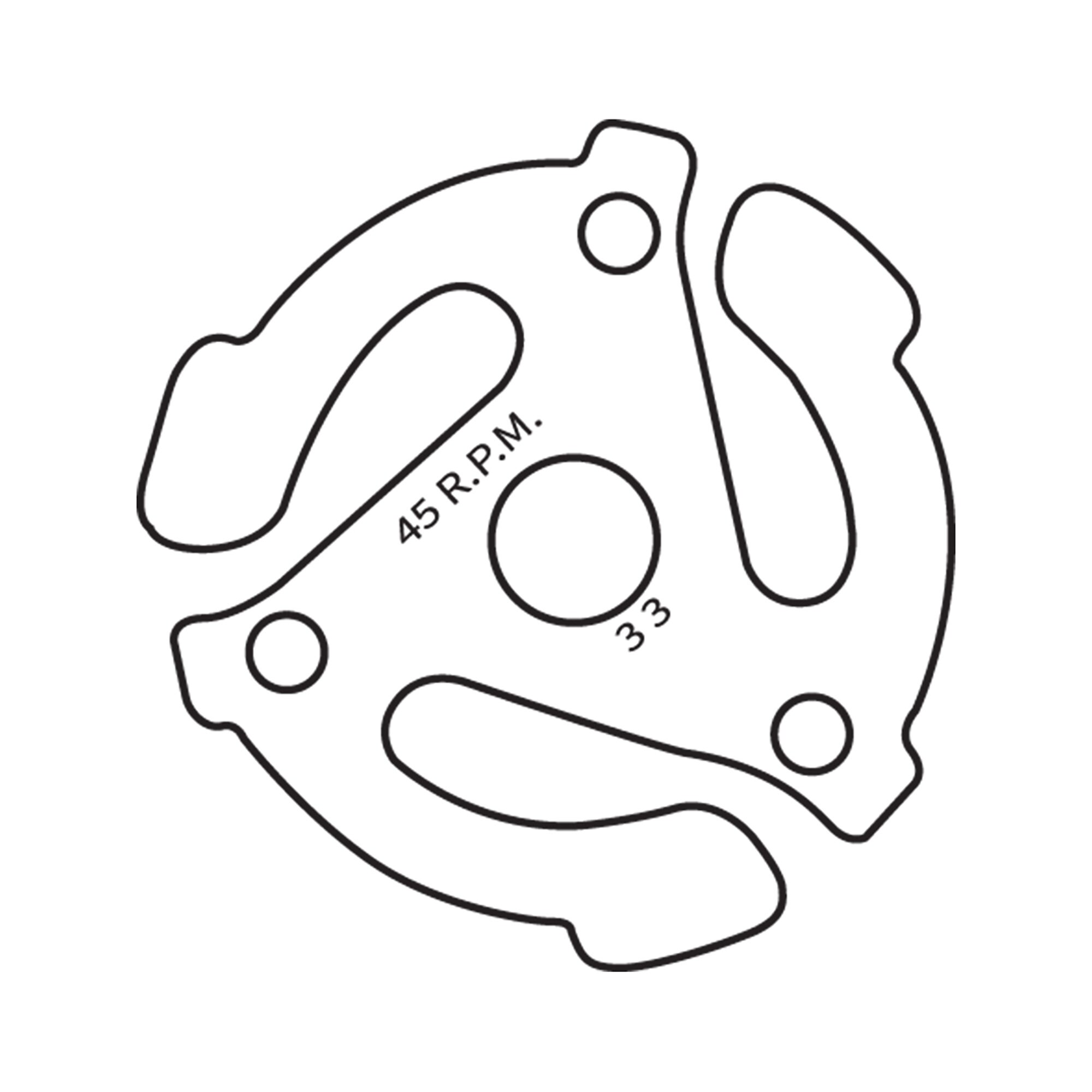 Retro 45 Record Adapter Illustration Clipart - Etsy