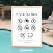 Pool Rules Sign | Safety Sign | Airbnb Rules | Printable PDF | Editable ...