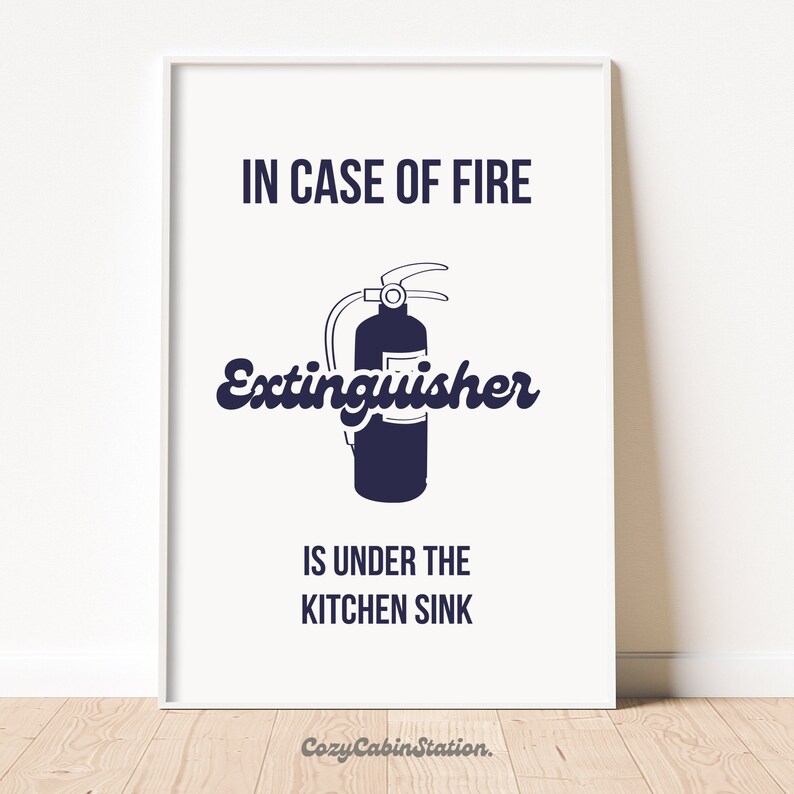 Fire Extinguisher Sign Emergency Sign Printable PDF Editable Canva ...