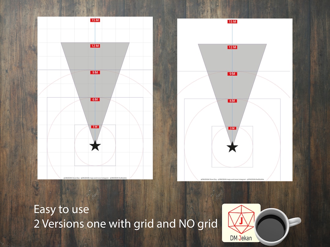 D&D Spell Areas | Printable | Spell Area of Effect Ruler | Printable ...