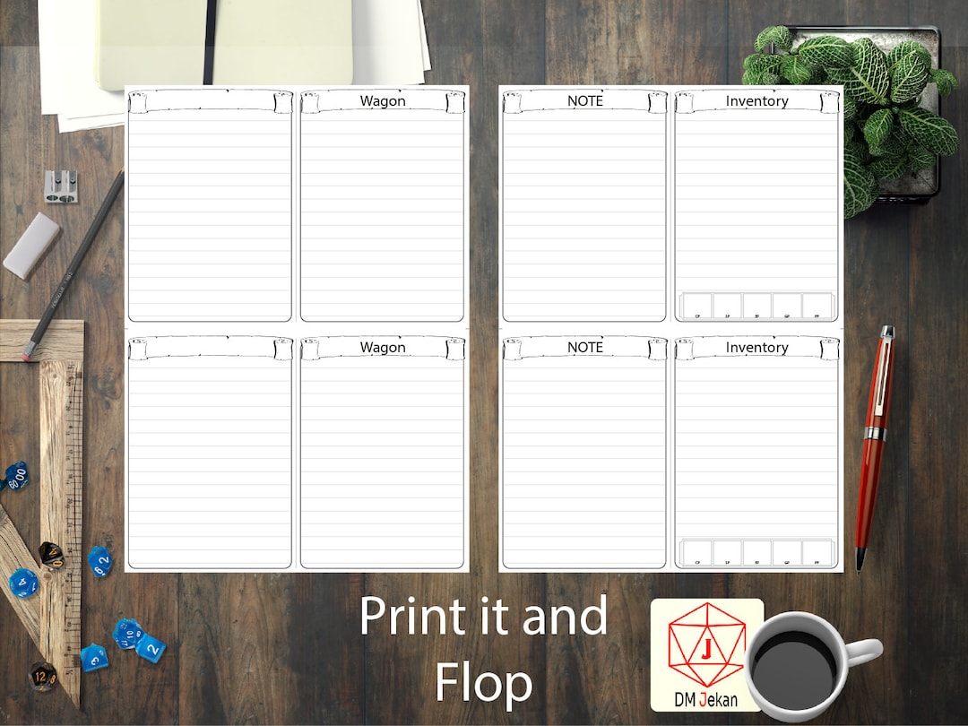 D&D Mini Inventory | Inventory | PDF Sheet | Printable Pdfs | Digital ...