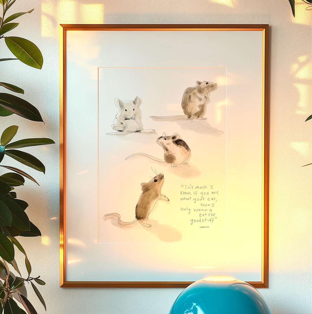 Cute Rat Art Print - Ratatouille - Etsy