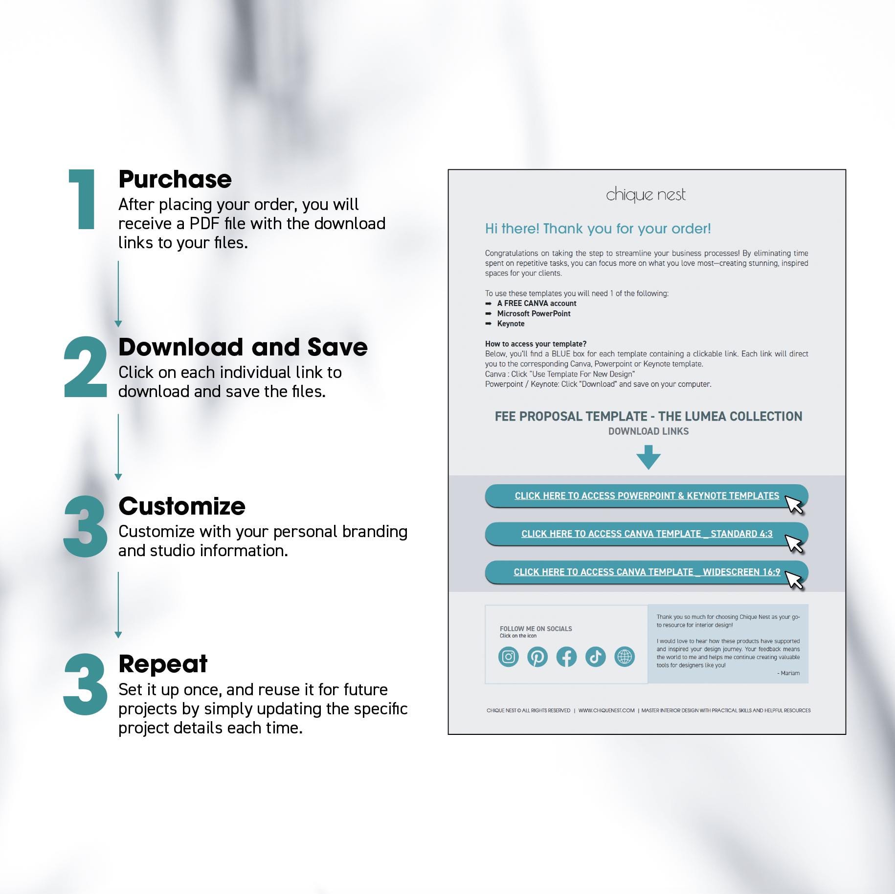 Interior Design FEE PROPOSAL Template | Canva | Powerpoint | Keynote ...