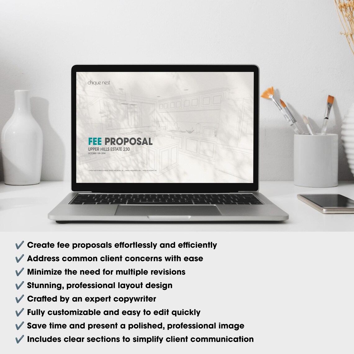 Interior Design FEE PROPOSAL Template | Canva | Powerpoint | Keynote ...