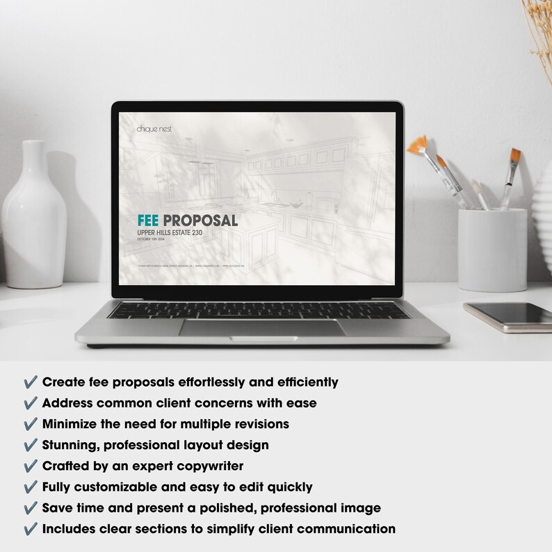 Interior Design FEE PROPOSAL Template | Canva | Powerpoint | Keynote | Interior Design Client ...