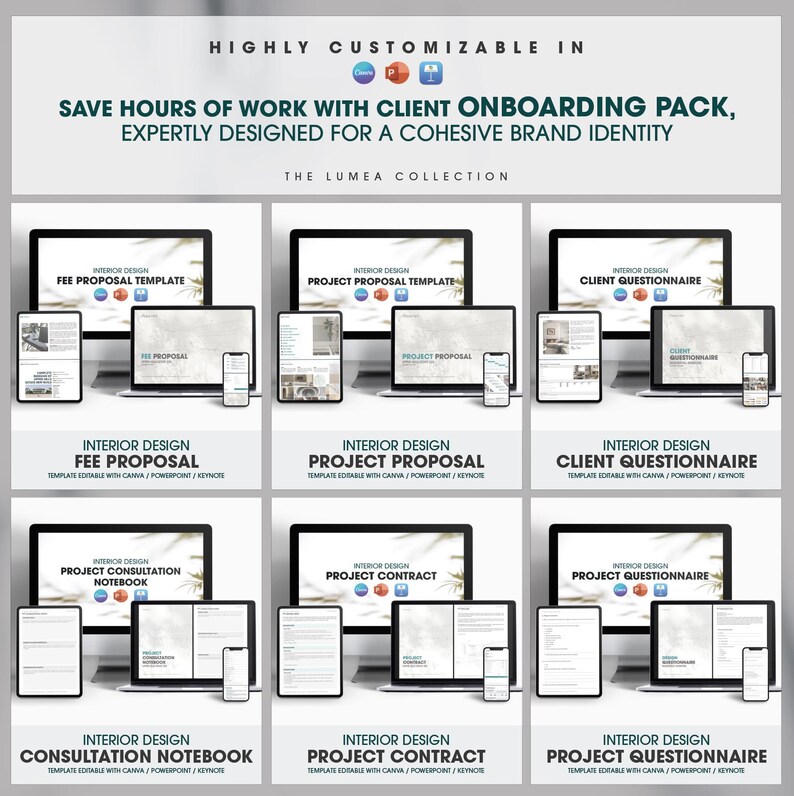 Interior Design CLIENT ONBOARDING Pack BUNDLE | Canva | Powerpoint ...
