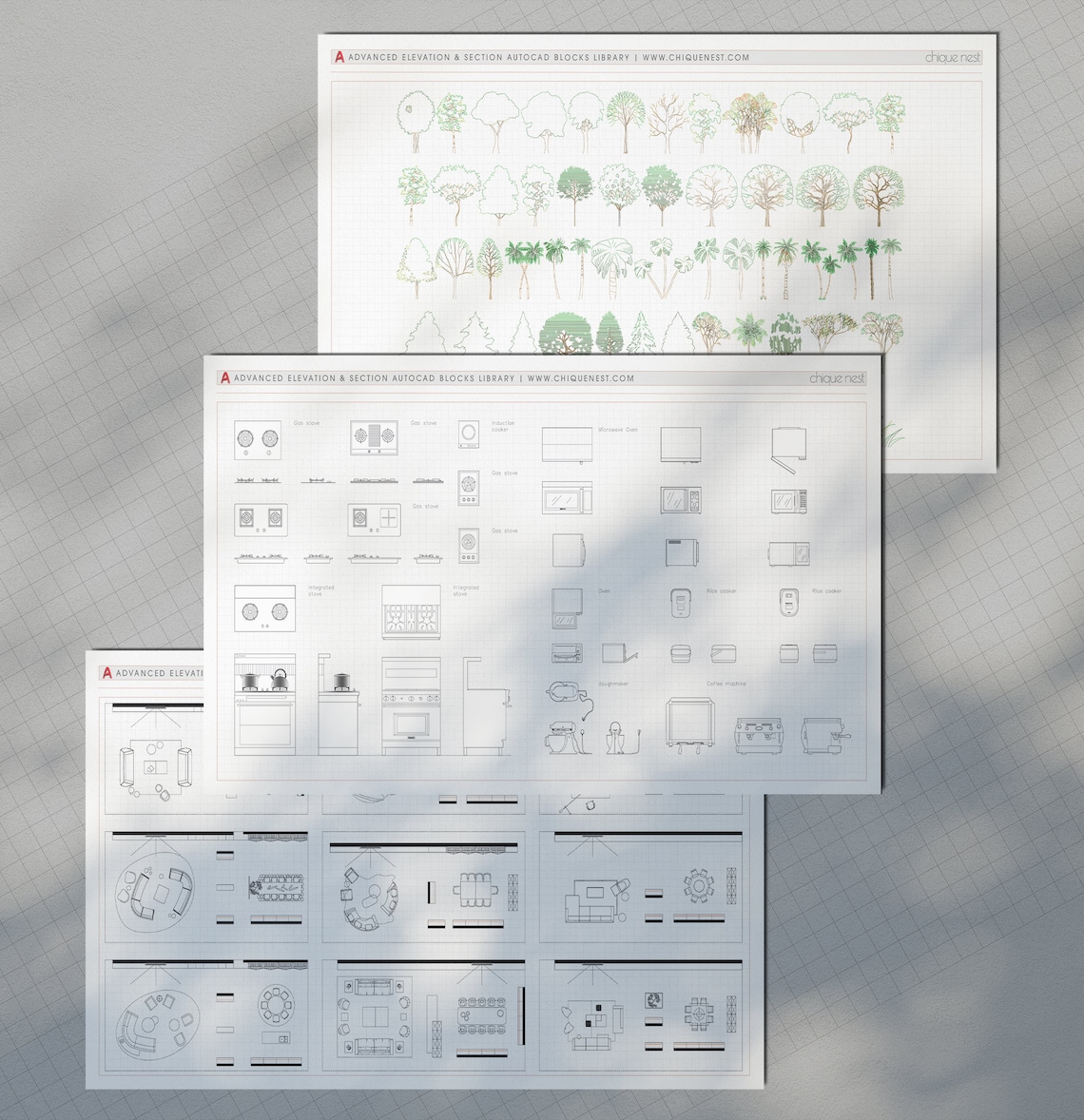 Premium DYNAMIC Autocad Blocks | CAD Blocks | 2D Drawings | Kitchen ...