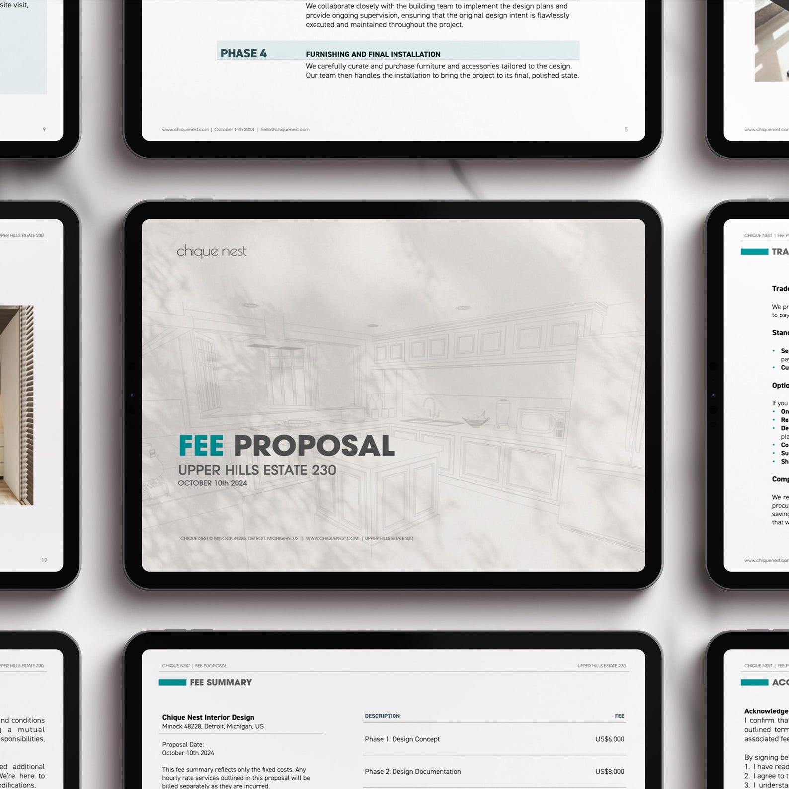 Interior Design FEE PROPOSAL Template | Canva | Powerpoint | Keynote ...