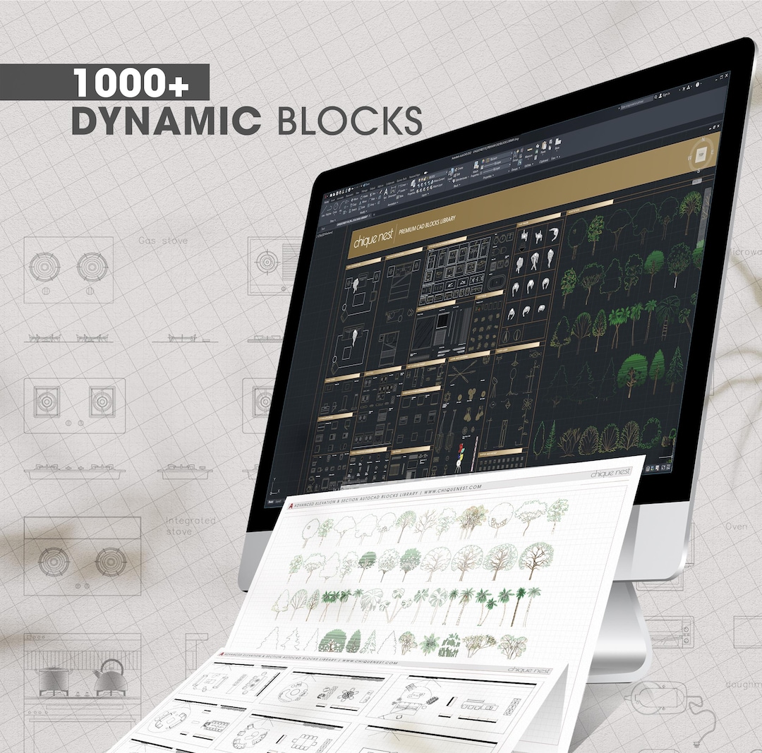 Premium DYNAMIC Autocad Blocks | CAD Blocks | 2D Drawings | Kitchen ...