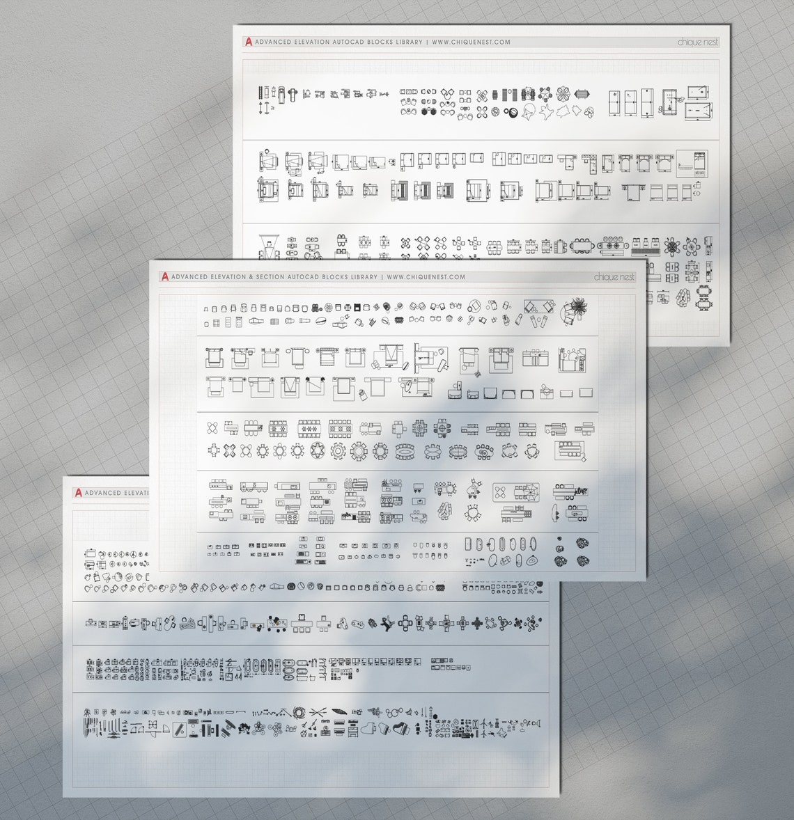 Autocad Furniture Elevation Blocks Library | CAD Blocks | 2D Drawings ...