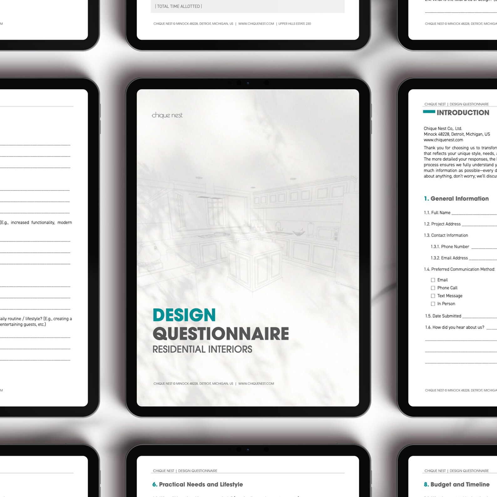 Interior Design PROJECT QUESTIONNAIRE Template | Canva | Powerpoint ...