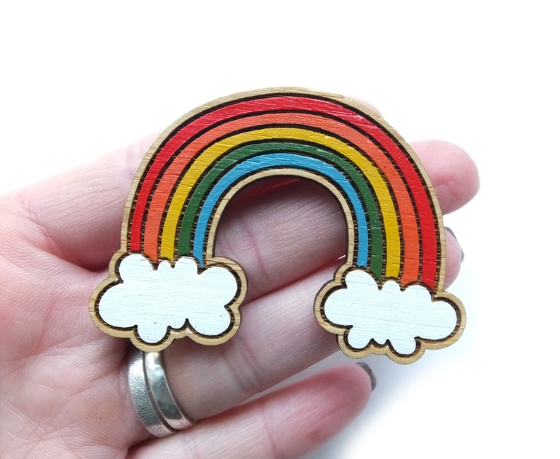 Rainbow Brooch Rainbow Pin Rainbow Jewellery Rainbow Gifts | Etsy