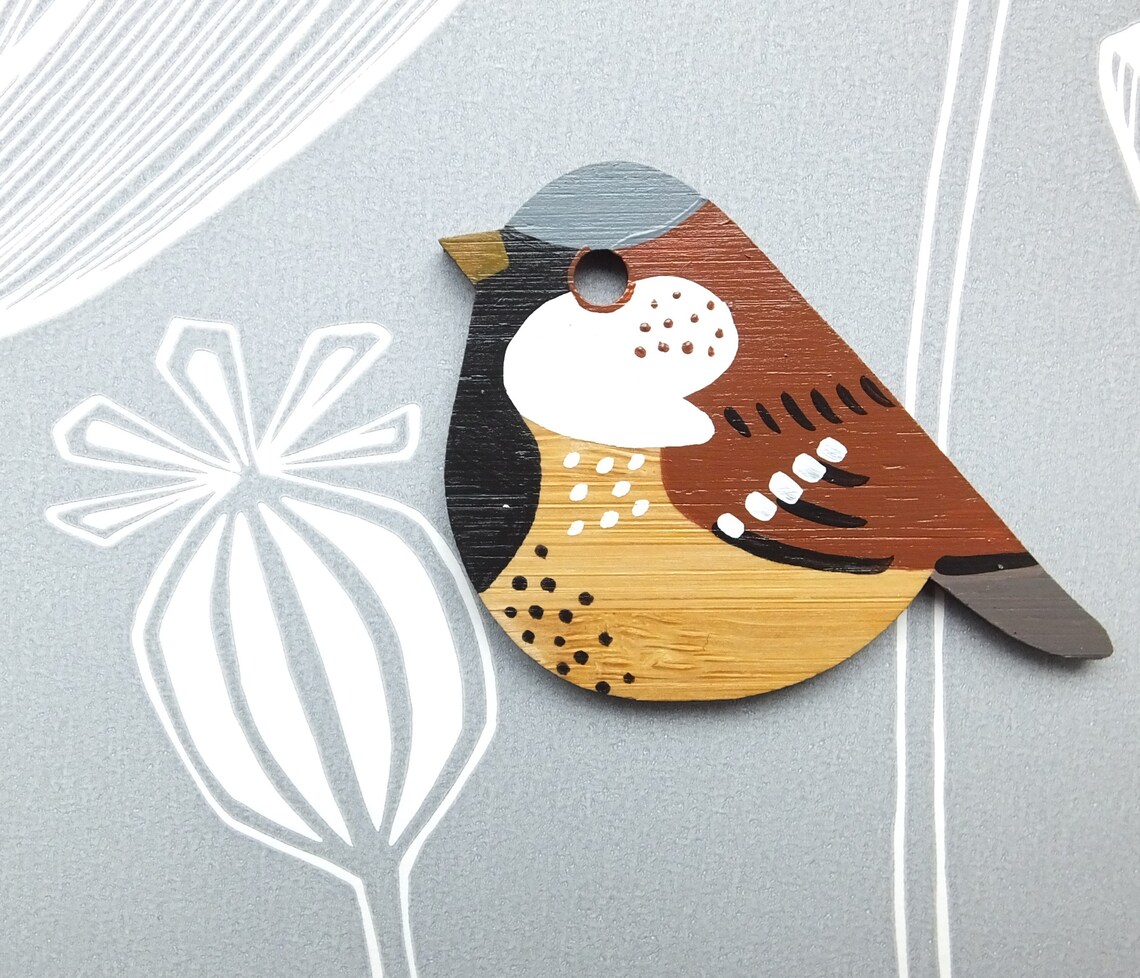 House Sparrow Bird Brooch Sparrow Gifts Bird Gifts British | Etsy