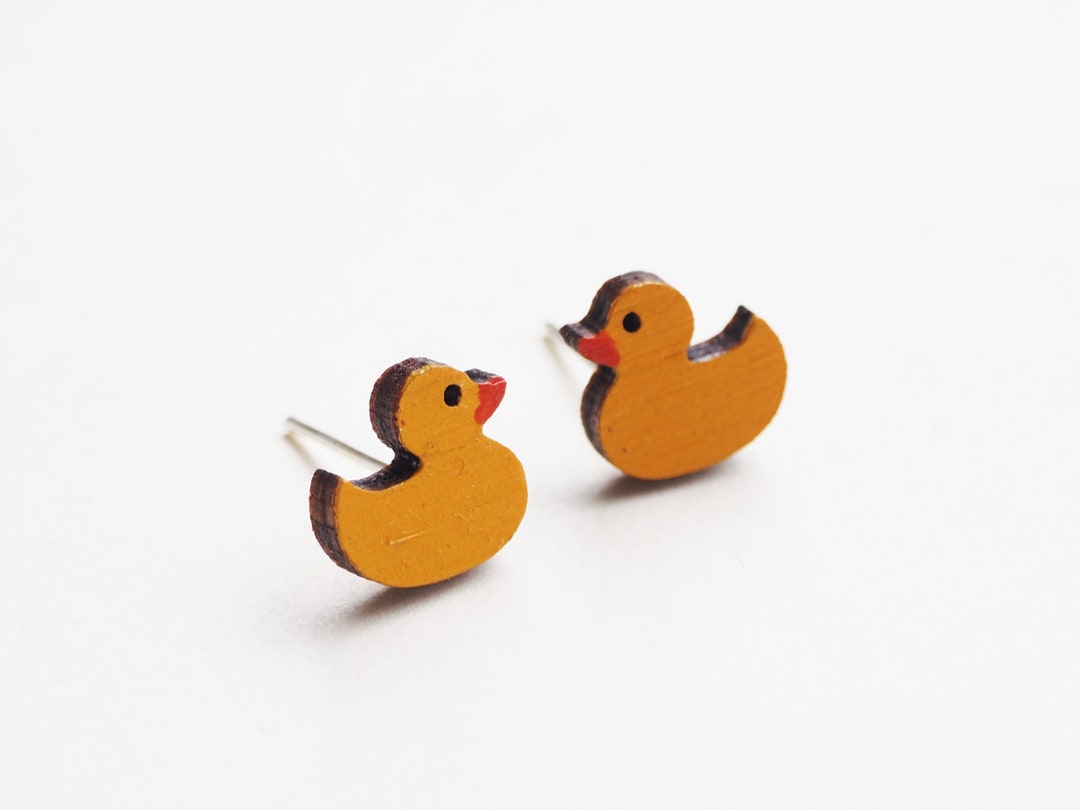 Duck Earrings, Duck Studs, Yellow Ducks, Rubber Duck Jewellery - Etsy ...