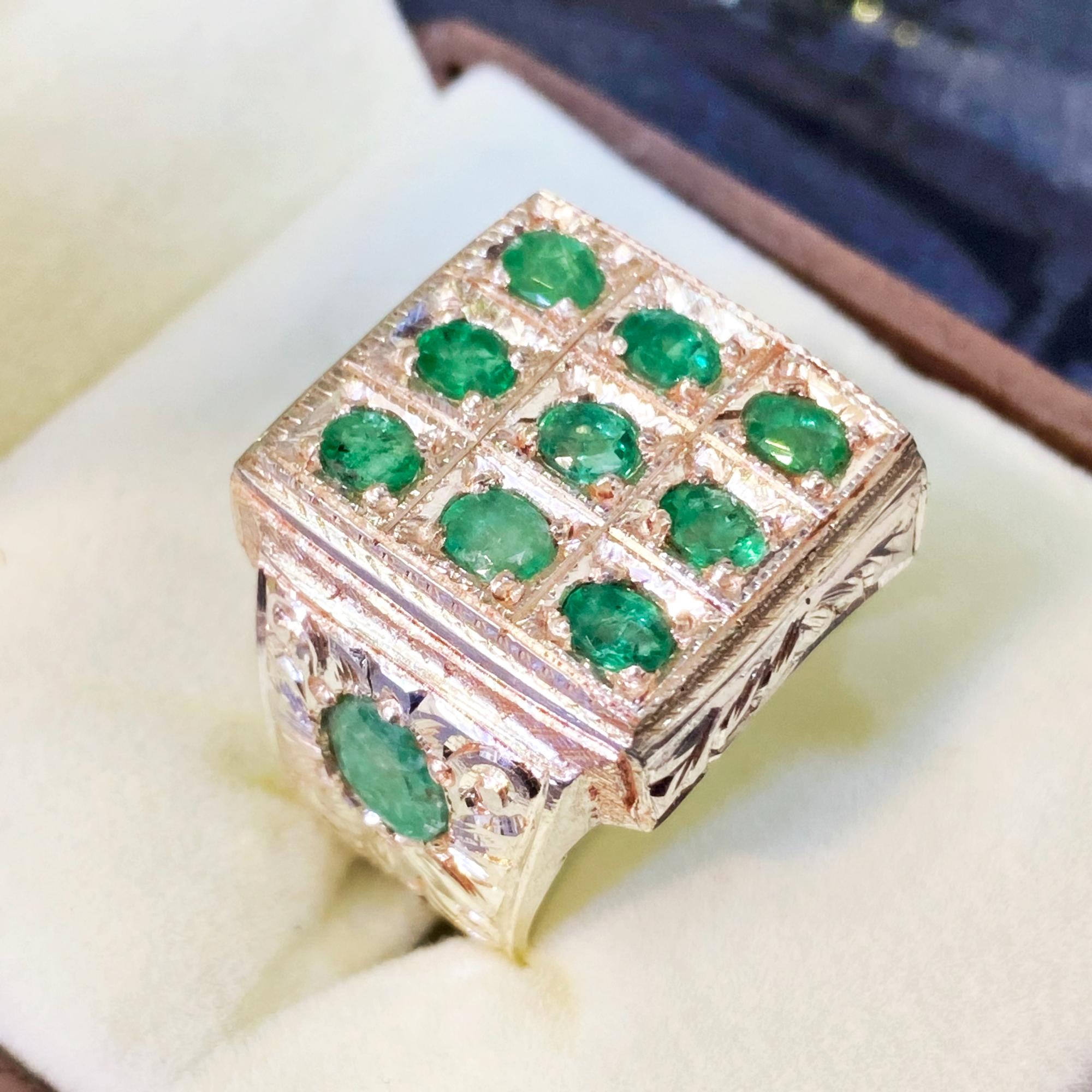 Handmade Sterling Silver Emerald Ring: Natural Zambian Gemstone - Etsy