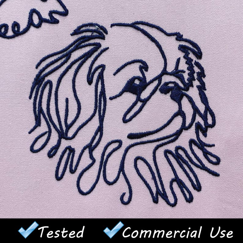 5 Embroidery Design Minimalist Pekingese Line Art,dog Breed,pet ...