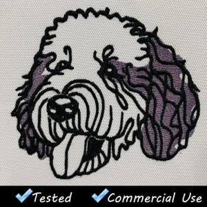 5 Embroidery Design Minimalist Sheepadoodle Line Art,dog Breed,pet ...