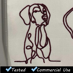 5 Embroidery Design Minimalist Weimaraner Line Art,dog Breed,pet ...