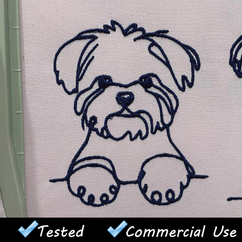 5 Embroidery Design Minimalist Maltese Line Art,dog Breed,pet ...
