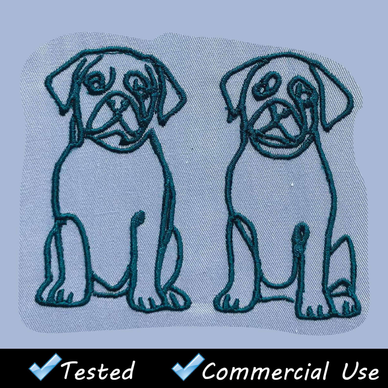 5 Embroidery Design Minimalist Puggle Dog Line Art,dog Breed,pet ...