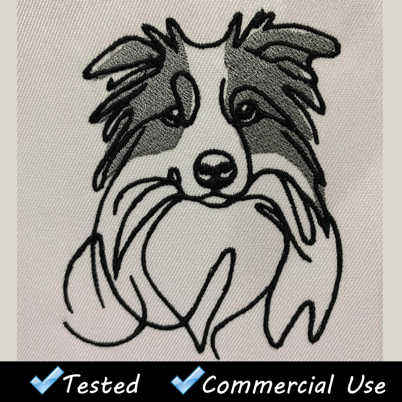 5 Embroidery Design Minimalist Border Collie Line Art,dog Breed,pet ...