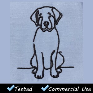 5 Embroidery Design Minimalist Labrador Retriever Line Art,dog Breed ...