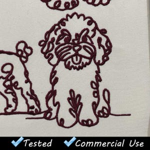 5 Embroidery Design Minimalist Cockapoo Line Art,dog Breed,pet ...