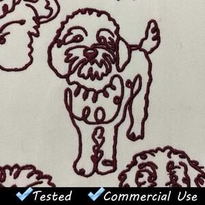 5 Embroidery Design Minimalist Labradoodle Line Art,dog Breed,pet ...