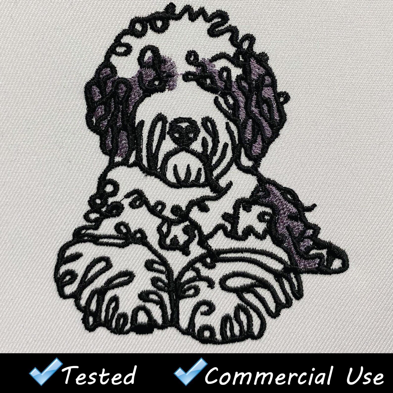 5 Embroidery Design Minimalist Sheepadoodle Line Art,dog Breed,pet ...
