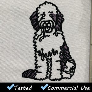 5 Embroidery Design Minimalist Sheepadoodle Line Art,dog Breed,pet ...
