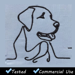 5 Embroidery Design Minimalist Labrador Retriever Line Art,dog Breed ...
