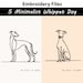 5 Embroidery Design Minimalist Whippet Dog Line Art,dog Breed,pet ...