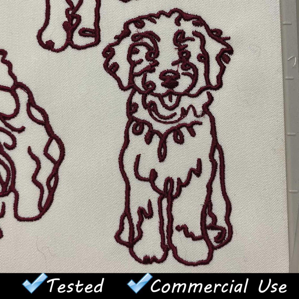5 Embroidery Design Minimalist Labradoodle Line Art,dog Breed,pet ...