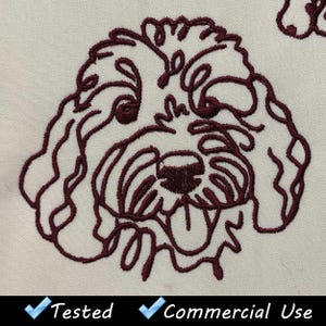 5 Embroidery Design Minimalist Labradoodle Line Art,dog Breed,pet ...