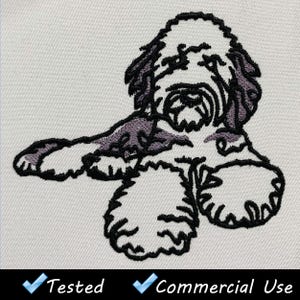 5 Embroidery Design Minimalist Sheepadoodle Line Art,dog Breed,pet ...