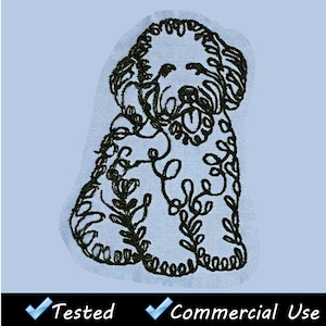 5 Embroidery Design Minimalist Goldendoodle Line Art,dog Breed,pet ...