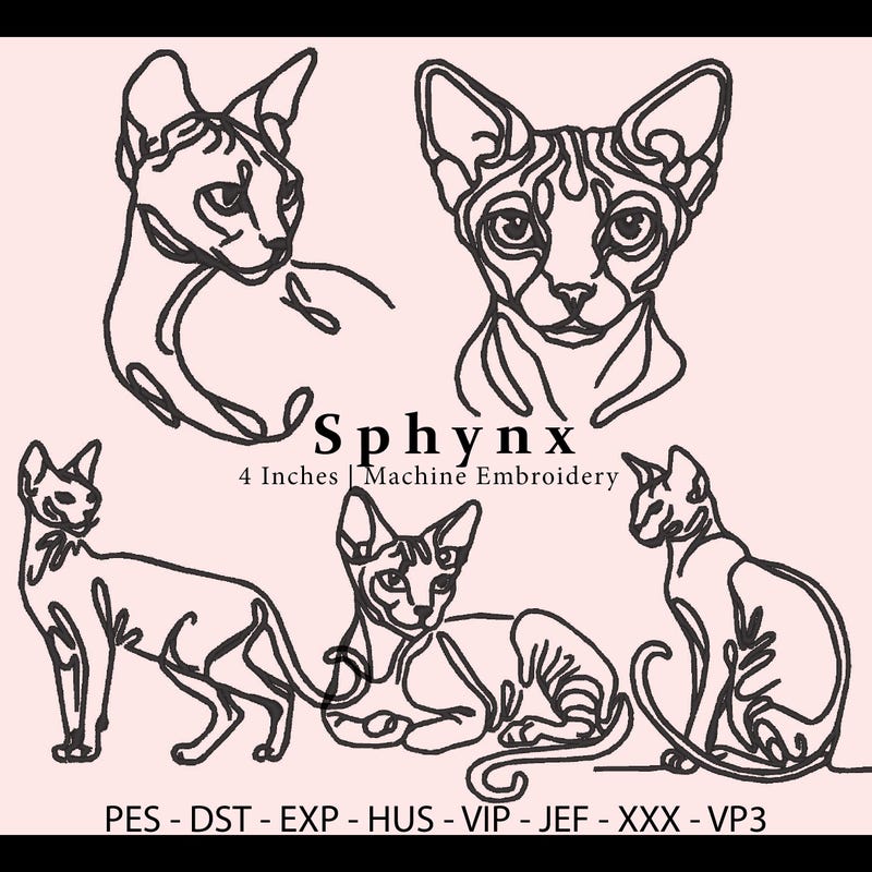 Sphynx Drawing - Etsy